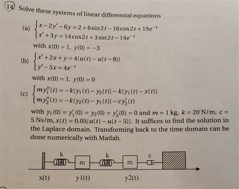 Solved Solve These Systems Of Linear Differential Equations Chegg