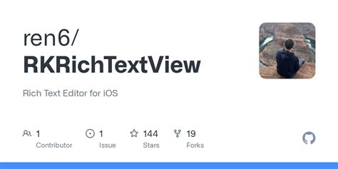 GitHub Ren RKRichTextView Rich Text Editor For IOS