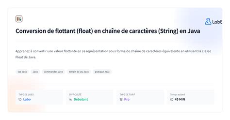 Convertir Facilement Un Flottant Float En Chaîne De Caractères