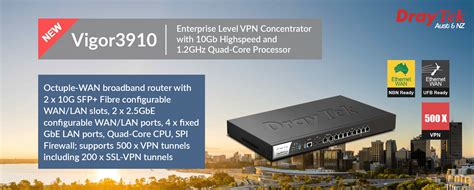 New Draytek Enterprise Level Vpn Concentrator With 10gb Highspeed And