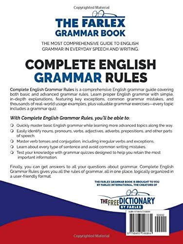 Complete English Grammar Rules Examples Exceptions