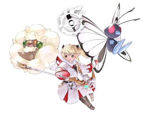 White Mage Whimsicott Butterfree And Lamitt Pokemon And 2 More