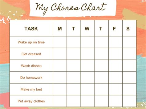 Create A Chore Calendar