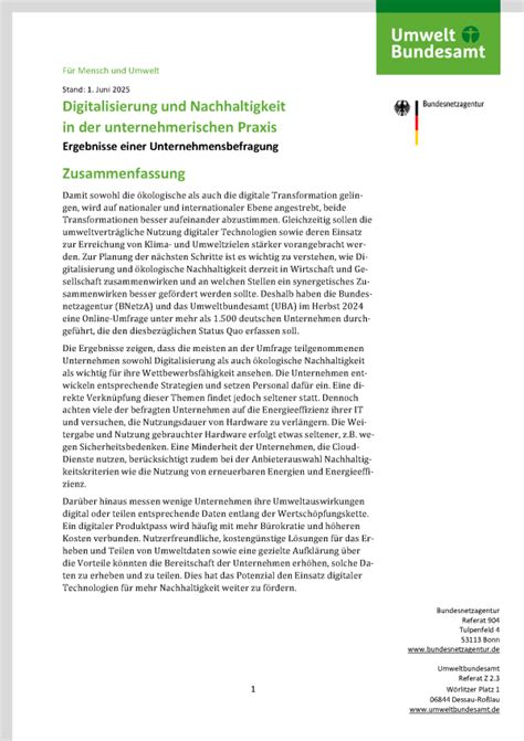 Digitalisierung Und Nachhaltigkeit In Der Unternehmerischen Praxis