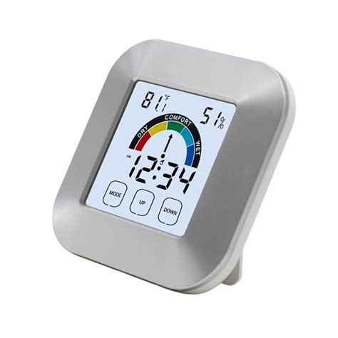 Buy IVELECT Digital LCD Touch Screen Temperature Humidity Thermometer Alarm Clock Timer Online