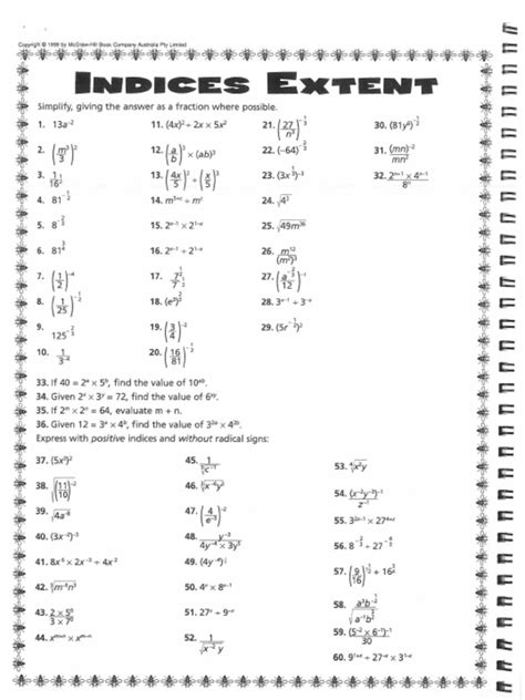 Questions Hard Indices Pdf