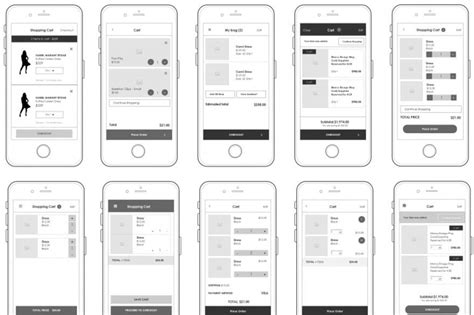 Axure Mobile Ui Shopping Cart Mobile Ui Iphone Mobile Mobile