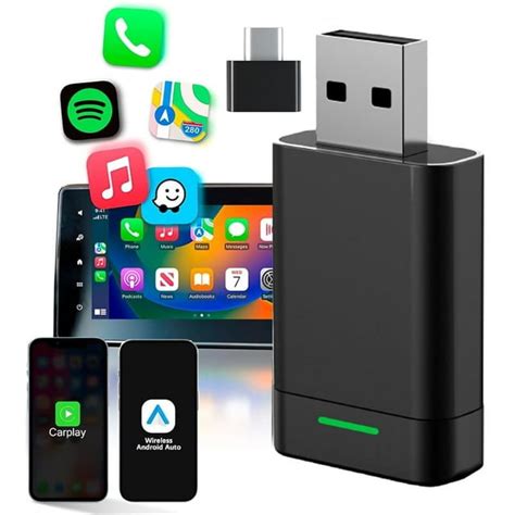 wireless carplay adapter for iphone android plug and play wireless
