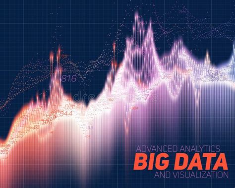 Vector Abstract Blue Big Data Visualization Futuristic Infographics