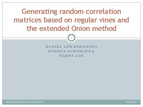 Generating Random Correlation Matrices Based On Regular Vines