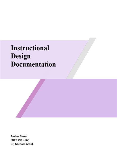 Final Instructional Design Documentation Pdf Instructional Design