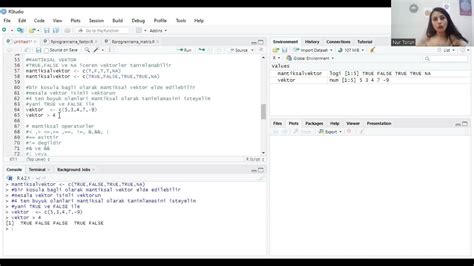 R Programlamada Mantıksal Vektörler Rprogramming Rprogramlama Youtube