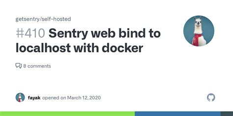 Sentry Web Bind To Localhost With Docker Issue Getsentry Self Hosted GitHub