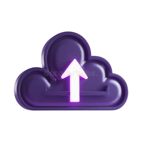 Modern 3d Cloud Upload Symbol For Data Storage And Backup Stock Illustration Illustration Of