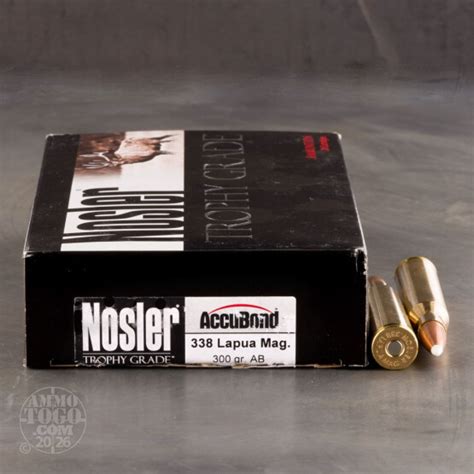 338 Lapua Magnum Ammo 20 Rounds Of 300 Grain Polymer Tipped By Nosler