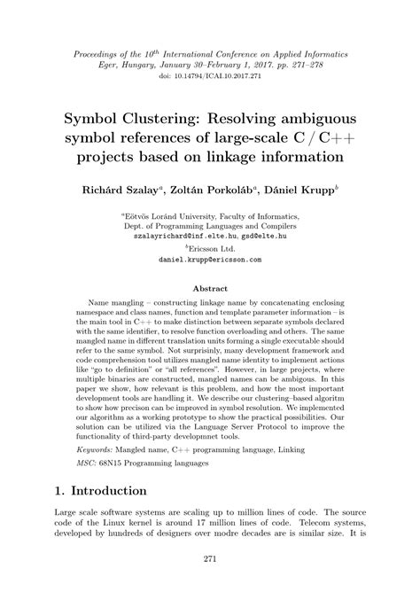 Resolving Ambiguous Symbol References Of Large Scale C C Projects Based On Linkage