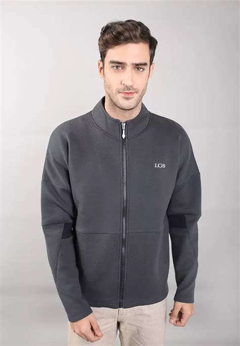 Jual Lgs Lgs Jaket Casual Abu Polos Original 2025 Zalora Indonesia