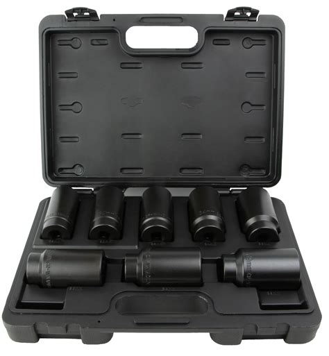 8 Piece 6 Point Axle Nut Socket Set Cal Van Tools