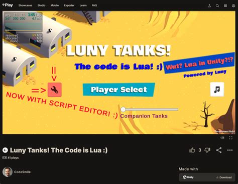 Luny Tanks The Code Is Lua 🙂 Luny