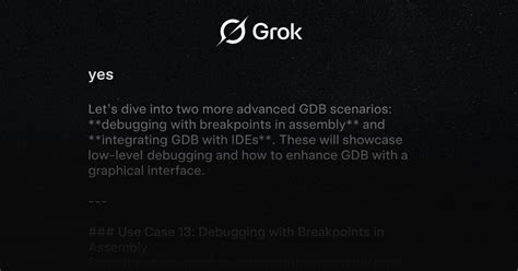Gdb Debug Commands Cheatsheet Shared Grok Conversation Nagesh B