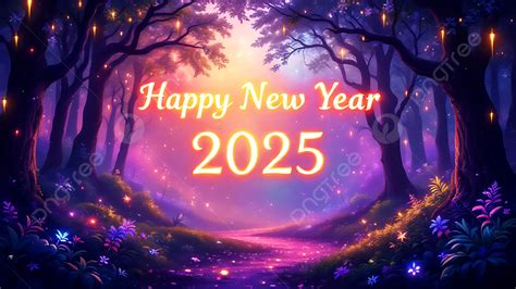 Happy New Year 2025 Fireworks Glow Background Elegant Celebration Art