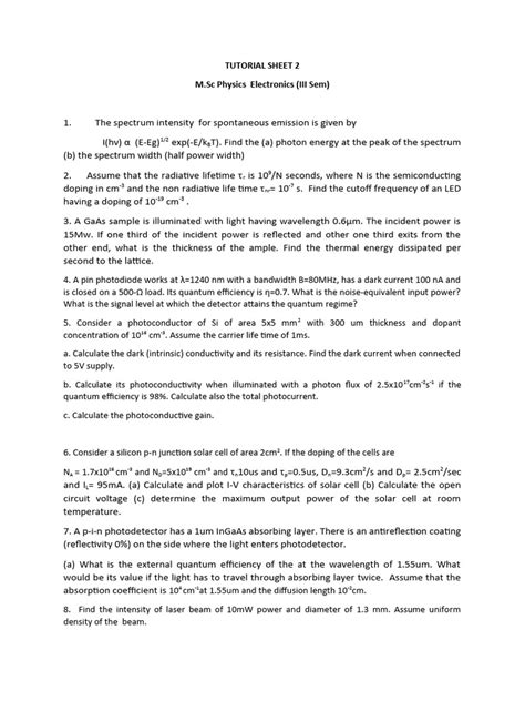 Tutorial Sheet 2 Pdf