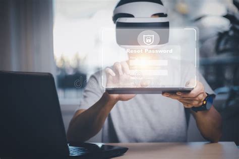 Security And Reset Password Login Online Concept Hands Typing And Entering Username And Password