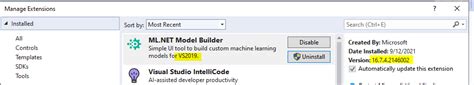 Cannot Add Machine Learning In Vs2019 If Installed Vs2022 · Issue 1678 · Dotnet