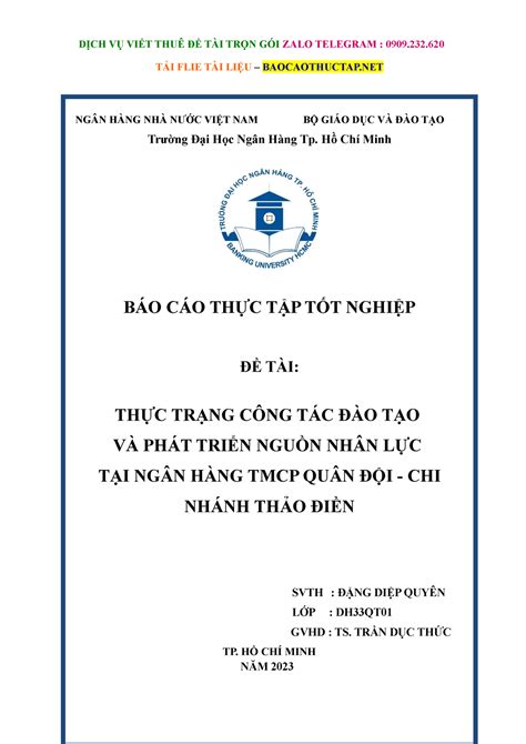 Báo Cáo Thực Tập Trường Đại Học Ngân Hàng Tp Hồ Chí Minh DỊCH VỤ VIẾT THUÊ ĐỀ TÀI TRỌN GÓI