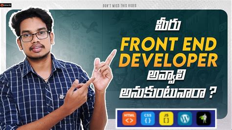 How To Become Frontend Developer Front Developer Roadmap Youtube