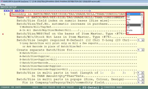 How To Enable Tag Wise Setup In Marg Software