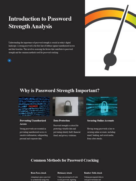 introduction to password strength analysis pdf password security