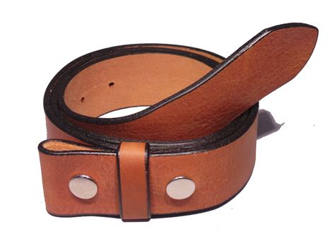 No Buckle 1 3 4 Inch Brown Leather Belt Strap 45mm Wide Buckle My Belt