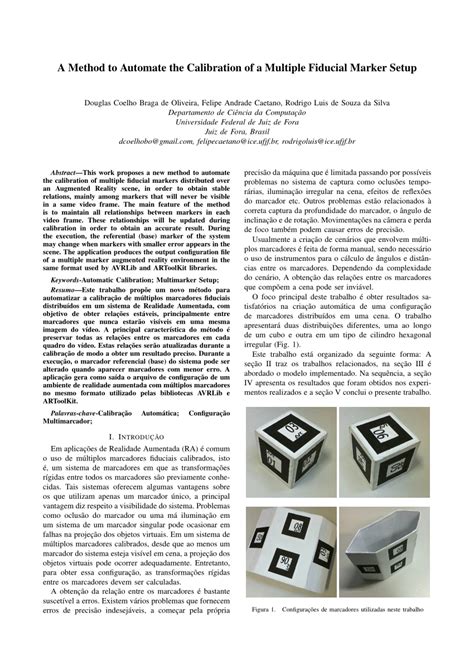 Pdf A Method To Automate The Calibration Of A Multiple Fiducial