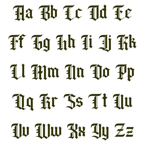 Old English Alphabet Printable Printable Free Templates