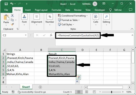 How To Remove First Comma From Text String In Excel