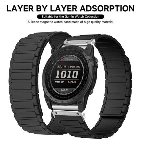 Magnetic Silicone Band For Garmin Mm Fenix X Plus X X Pro Quick Fit No Gaps