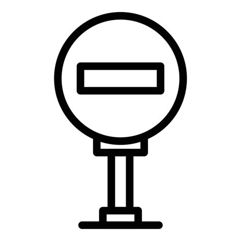 Access Denied Sign Icon Outline Vector Vehicle Zone 15085049 Vector Art At Vecteezy