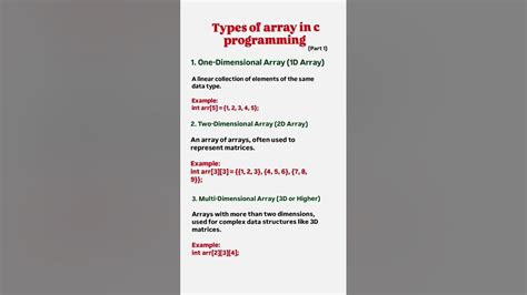 part 5 master arrays in c 🚀 learn about 1d 2d and multi dimensional
