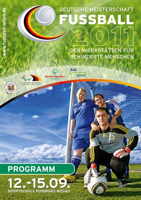 Programm Deutsche Fußball Meisterschaft Der Werkstätten Für