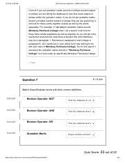 QUIZ Boolean Operators LIBR50 0653 FA22 Part2 Pdf 11 11 22 9 58 AM QUIZ Boolean Operators