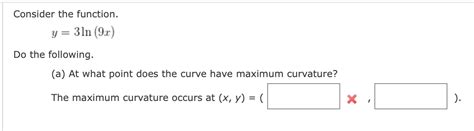Solved Consider The Function Y 3ln 9x Do The Following