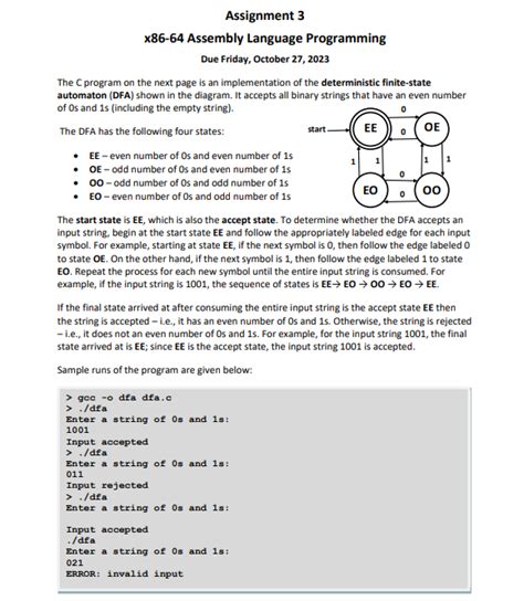 Solved Assignment X Assembly Language ProgrammingDue Chegg Com
