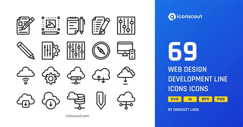 download web design development line icons icon pack available in svg