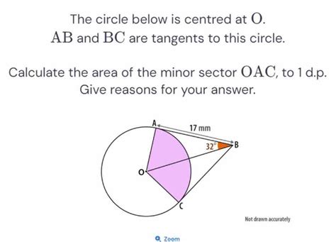 Solved The Circle Below Is Centred At O AB And BC Are Tangents To This Circle Calculate The