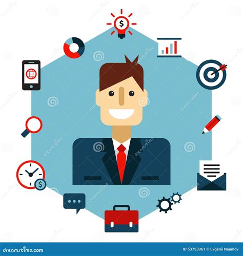 Business Management Flat Illustration Cartoon Vector CartoonDealer