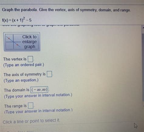 solved graph the parabola give the vertex axis of