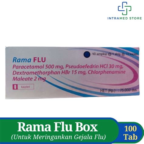 Jual Rama Flu Box Isi 100 Tablet Obat Batuk Dan Flu Shopee Indonesia