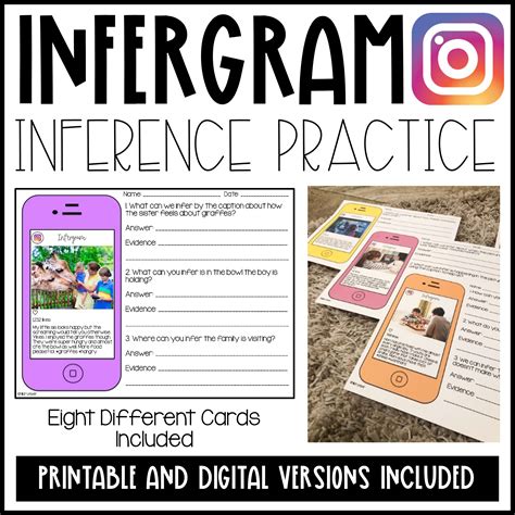 Infergram Inference Practice Distance Learning Hillarys Worksheets Library
