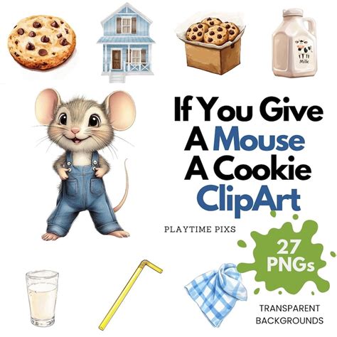 If You Give A Mouse A Cookie Clip Art Etsy